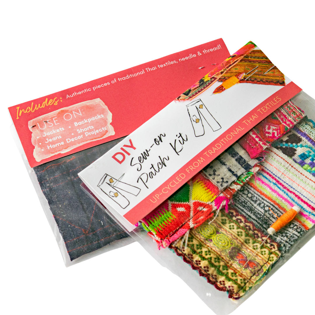Upcycled Hmong Fabric Patch Kit – Surf, Wind and Fire