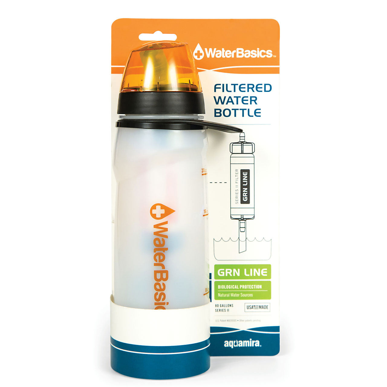 Waterbasics Filtered Water Bottle Green Line – Surf, Wind and Fire