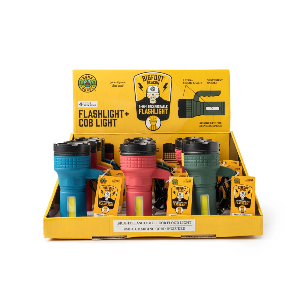 Bigfoot Beacon 2 in 1 Rechargeable Flashlight, Assorted Colors – Surf ...